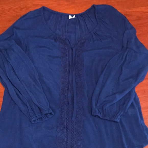 Spense | Tops | Navy Blue Blouse | Poshmark